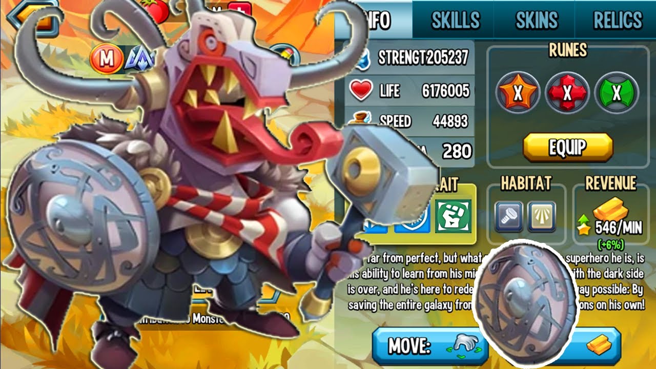 Monster Legends DRAKKARHED LEVEL 150 REVIEW SKILLS Arachnoflam Evileye ...