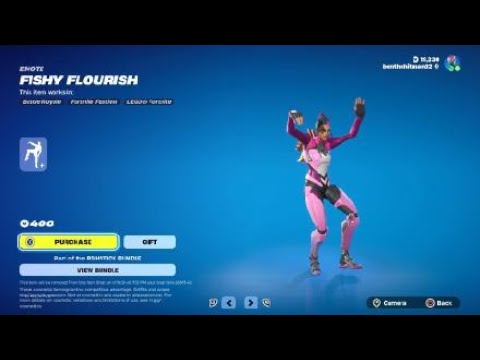 Fortnite June 17th Item Shop Fishy Flourish Emote - YouTube