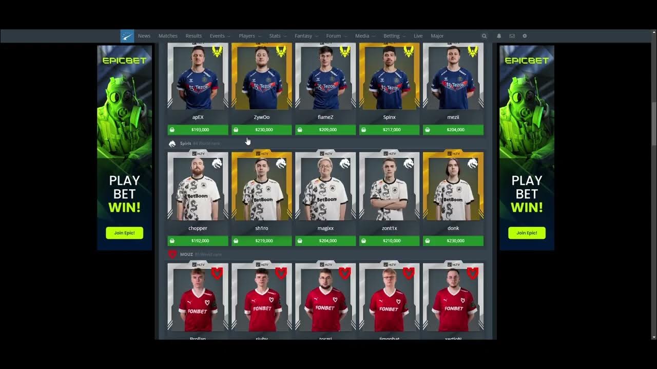 Shanghai Major 2024 - Elimination Stage - HLTV Fantasy - YouTube