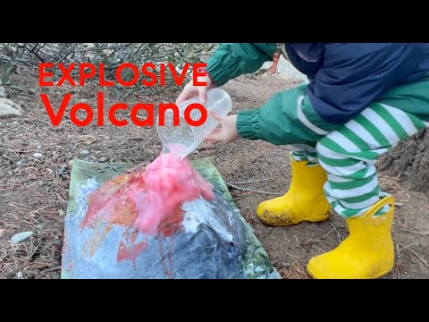 DIY Paper Mache Volcano 🌋 | Epic Backyard Science Experiment with a Kid ...