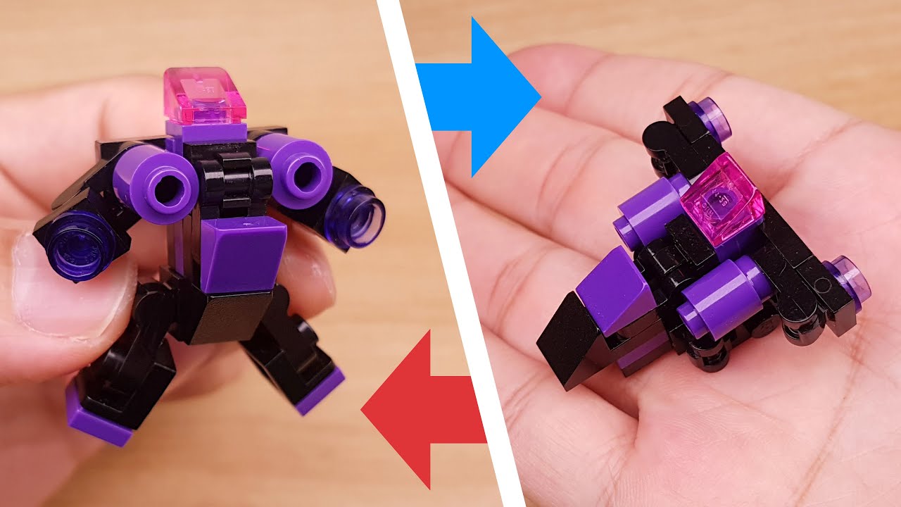 LEGO brick Fighter Jet transformer robot tutorial Black Pearl #LEGO # ...