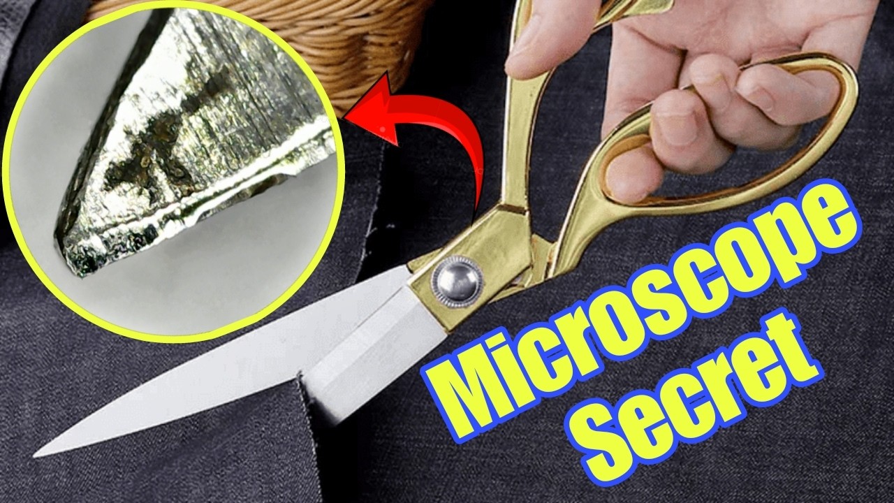 Microscopic View: Small vs Large Scissors in Detail - YouTube