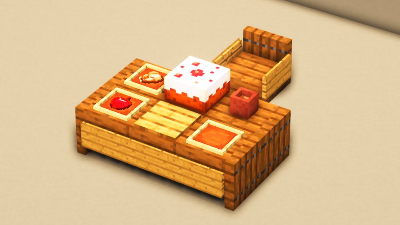Dining Room Table In Minecraft - YouTube