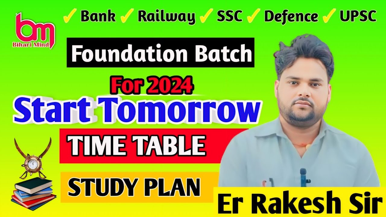 | Time Table | Foundation Batch 2024-25 for 10th,12th and Sarkari Exams ...