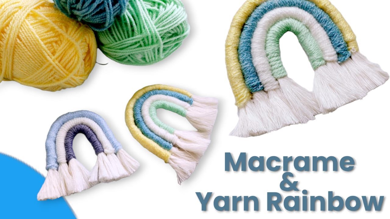 DIY Macrame Yarn Rainbow Tutorial - YouTube