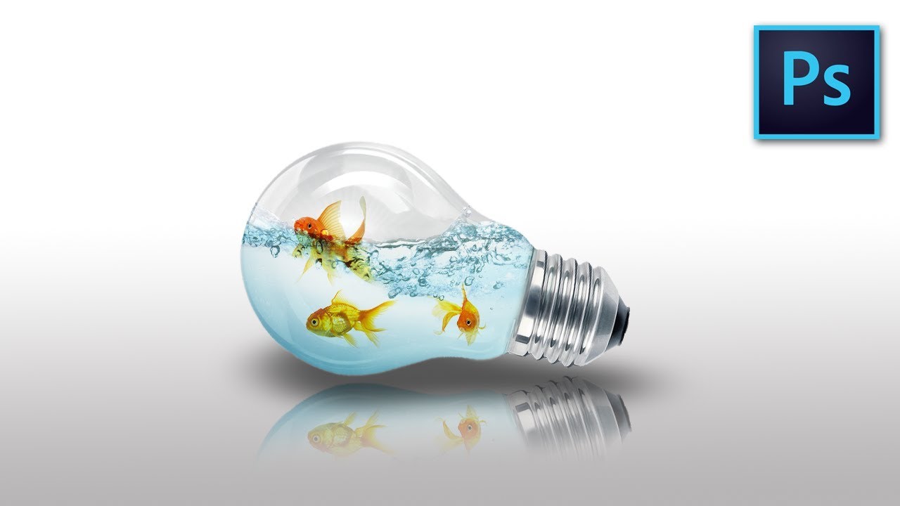 intro surrealista pez nadando en foco en photoshop tutorial - YouTube