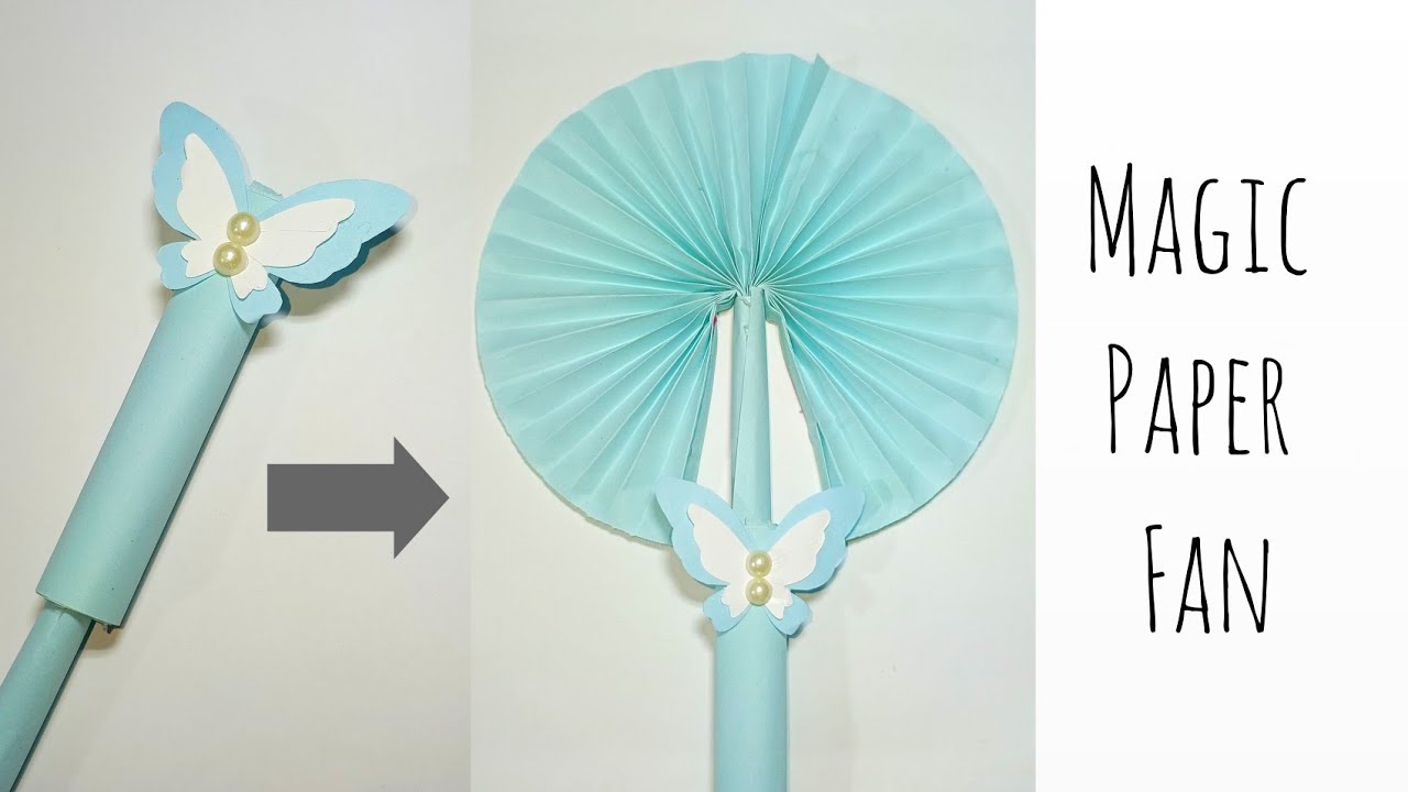 Magic Paper Fan / Pop up easy fan / Paper Fan ideas / Diy Paper magic ...