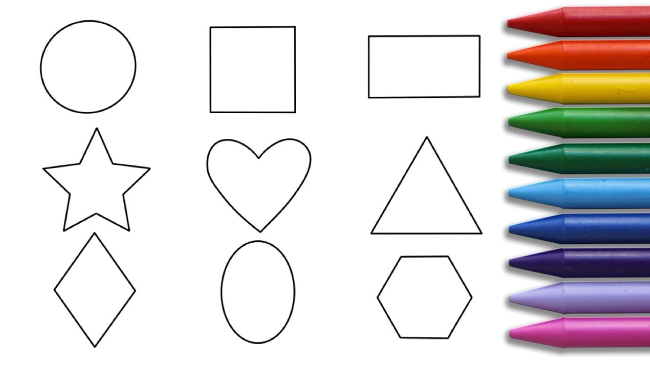 How to draw Circle Square Rectangle Star Heart Triangle Diamond Oval ...