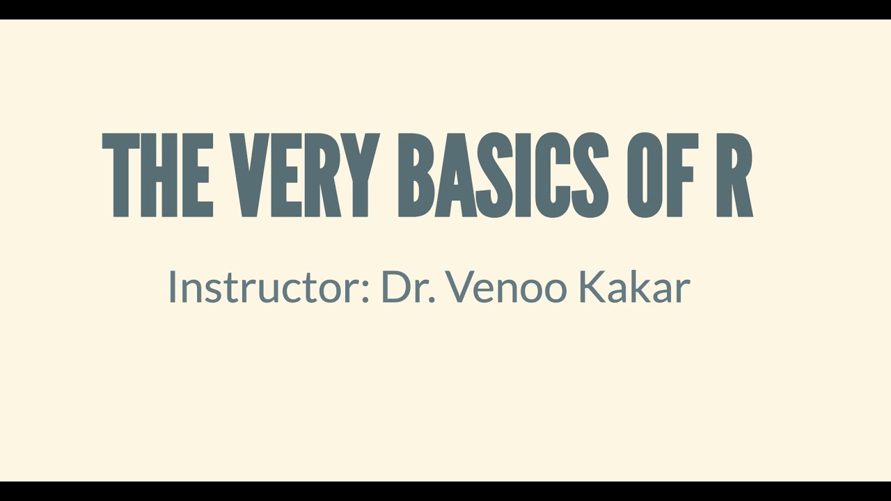 Basics of R - YouTube