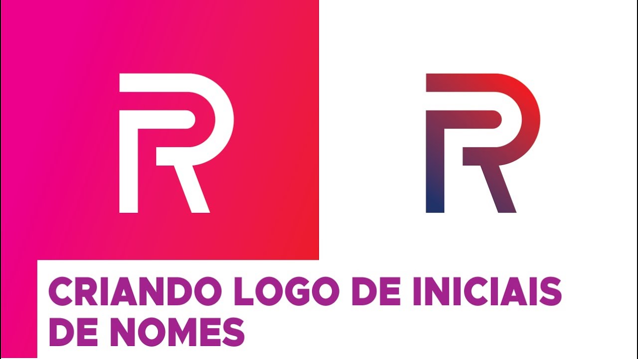COMO CRIAR LOGO INICIAIS DE NOMES - YouTube