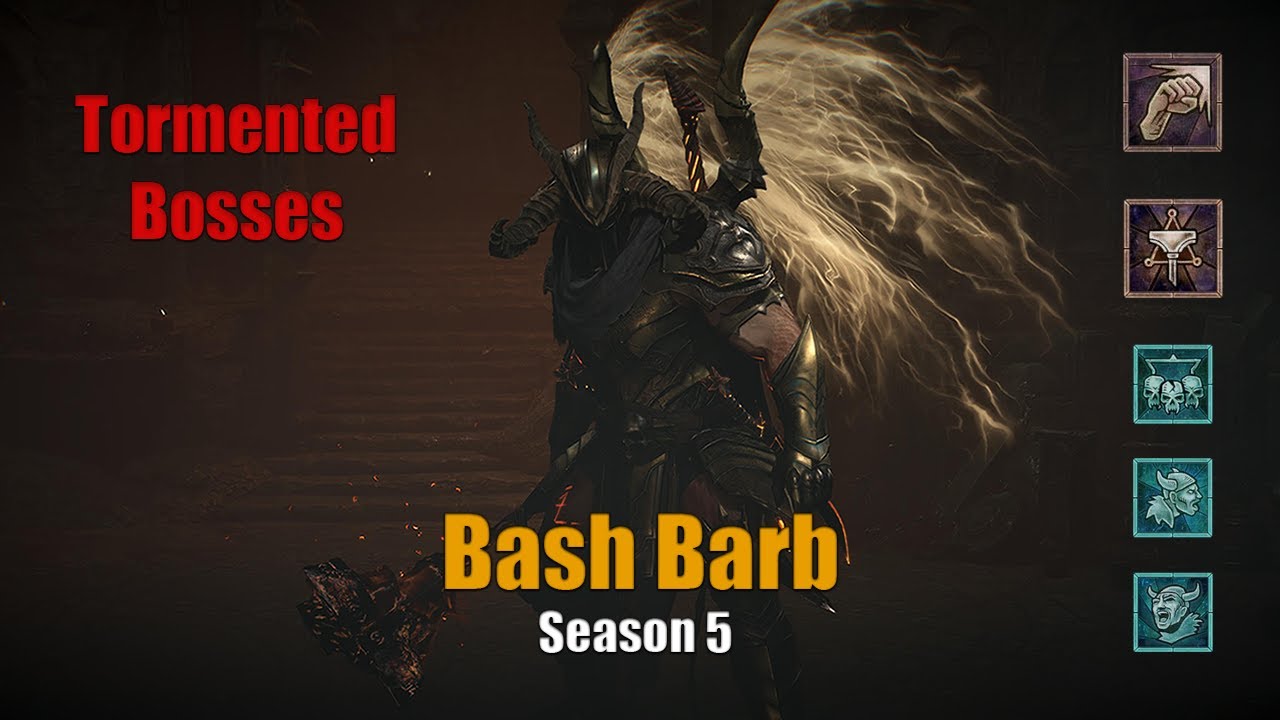 Bash Barb Season 5 - Tormented Bosses | Diablo 4 - YouTube