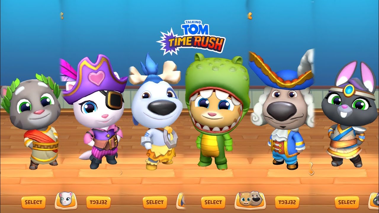 Talking Tom Time Rush Discover All The Characters and Unlocked New ...