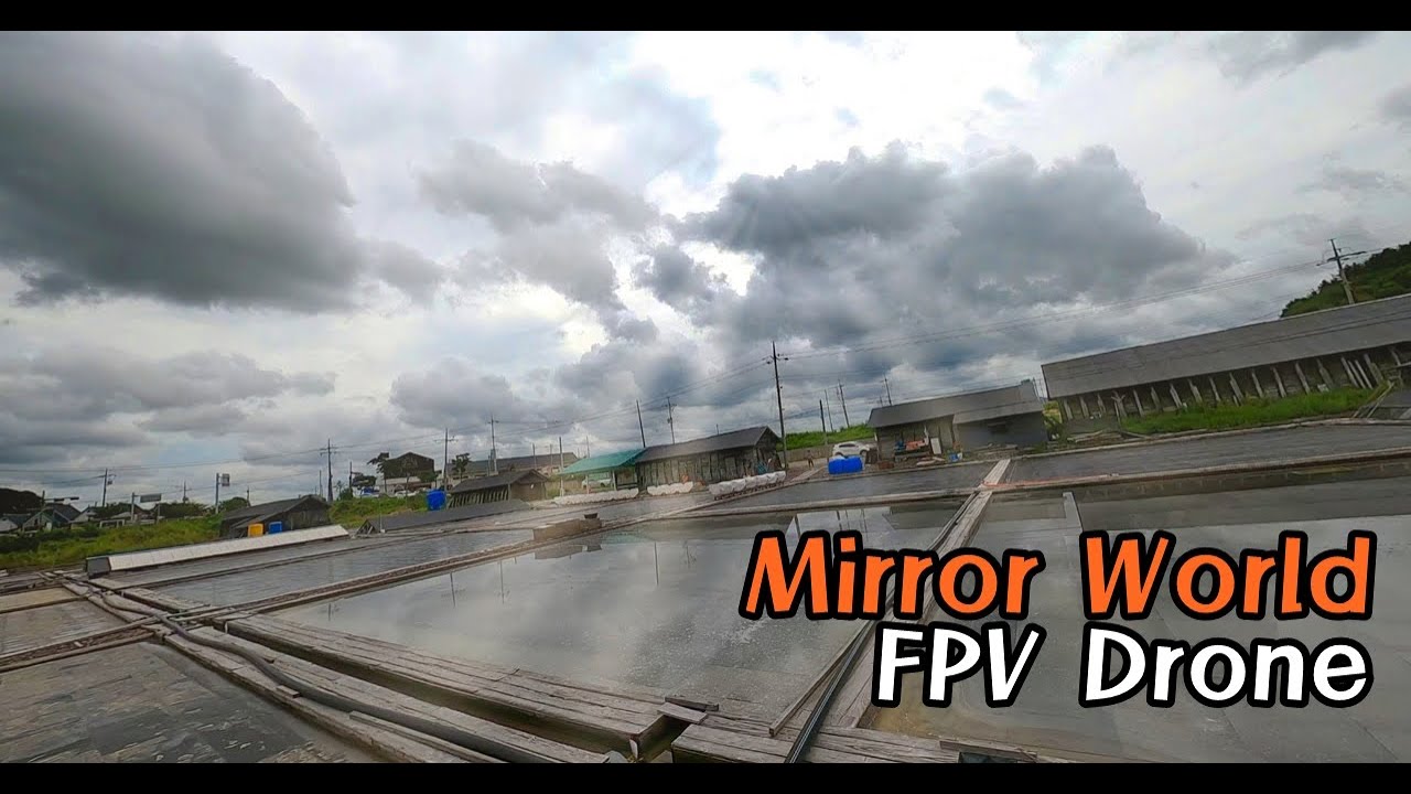 거울 같은 세상에서 FPV 드론/FPV drones flying in a mirror-like salt pond/FPV ...