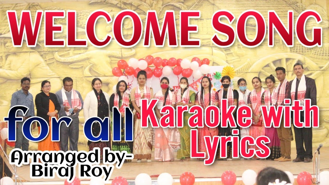 Welcome song | Karaoke with Lyrics | Freshers welcome | Welcome song ...