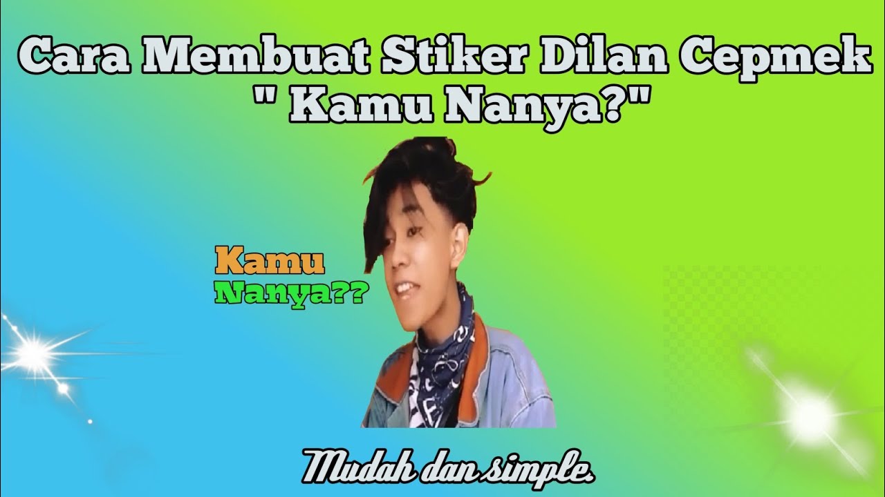 Cara membuat stiker Dilan Cepmek #tutorials #tutorial #dilancepmek - YouTube