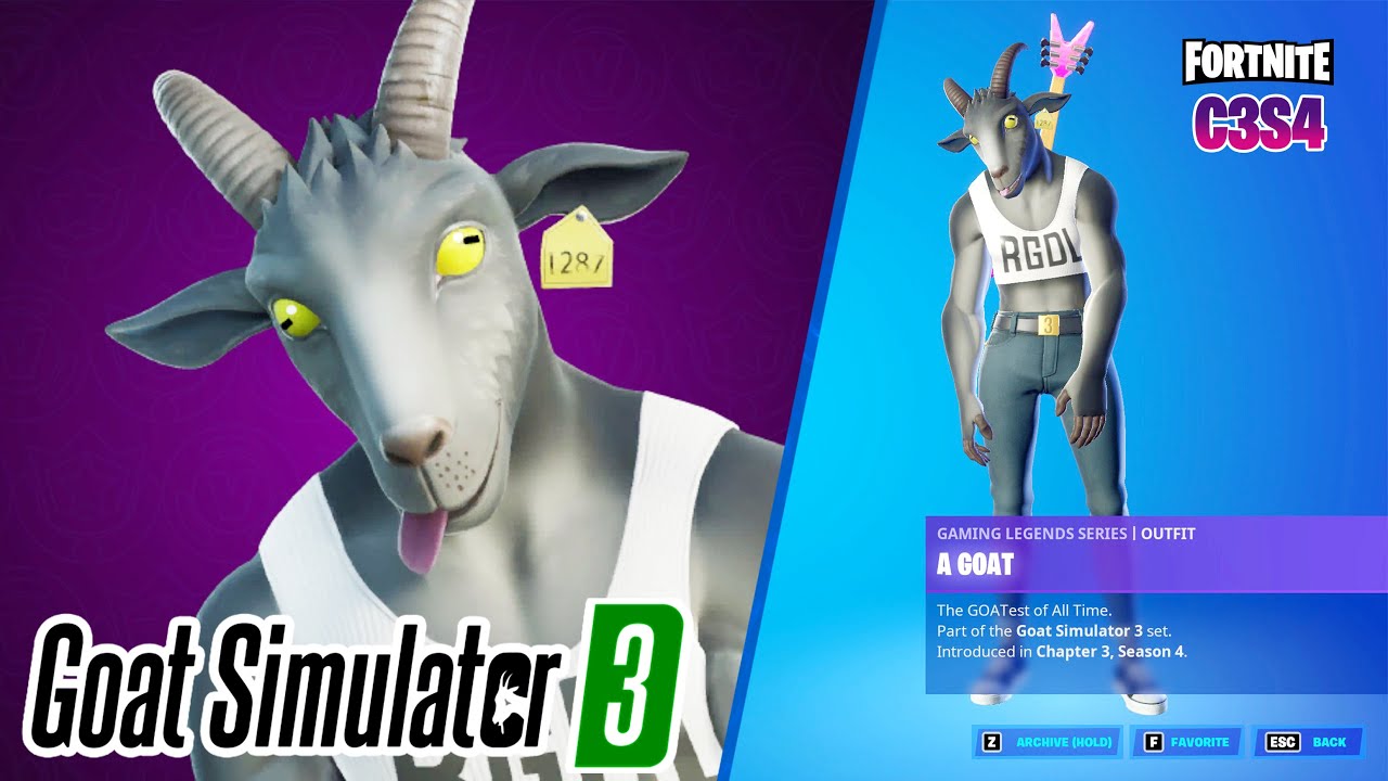 Fortnite x Goat Simulator 3 Trailer! | Fortnite Season 4 (am 17.11.2022 ...