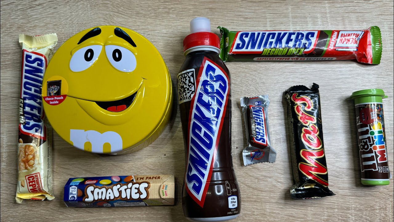 🍭Satisfying Video | Unpacking and Mixing Rainbow Candy in 1 M&M'S Boxes ASMR SMARTIES SNICKERS ...