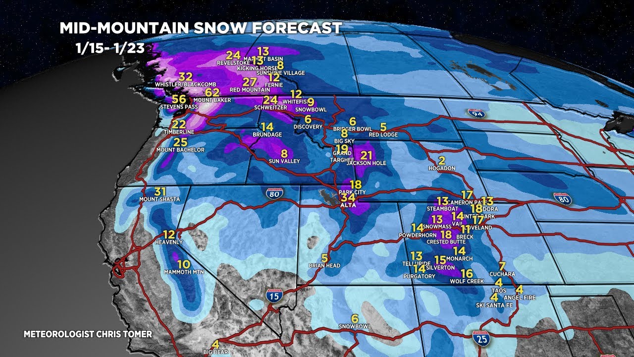 Snow Forecast for the Third Week of January - YouTube