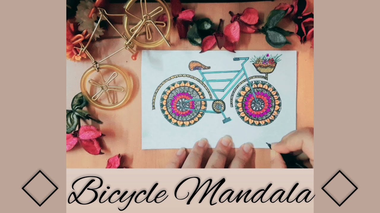 HOW TO DRAW A MANDALA | BICYCLE MANDALA STEP BY STEP | MANDALA TUTORIAL ...