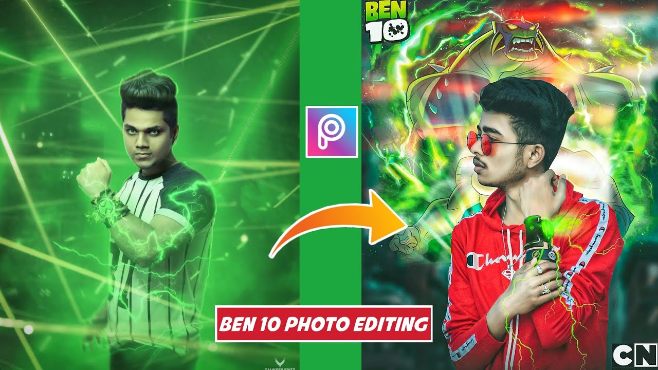 PicsArt BEN 10 Photo Editing Tutorial in PicsArt Lightroom Step by Step ...