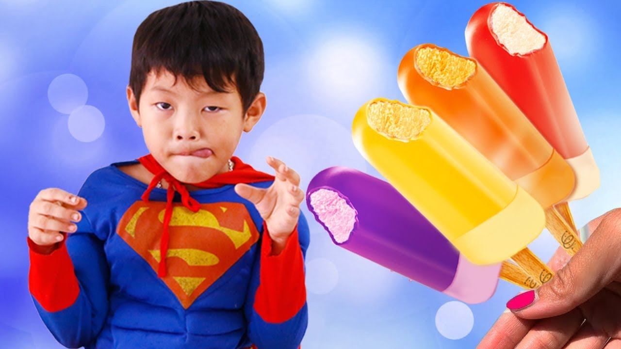 Spiderman Make CREAM Elsa Learn Color POPSICLE w/ Elsa Superman paint ...