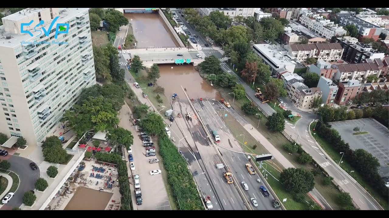 Hurricane Ida Flooding on I-76 in Philadelphia, PA -9/2/21 -Drone Video ...