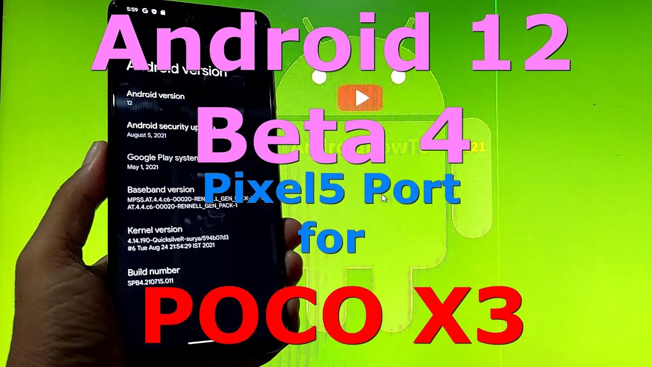 Android 12 Beta 4 for Poco X3 NFC (Surya/Karna) Pixel5 Port - YouTube