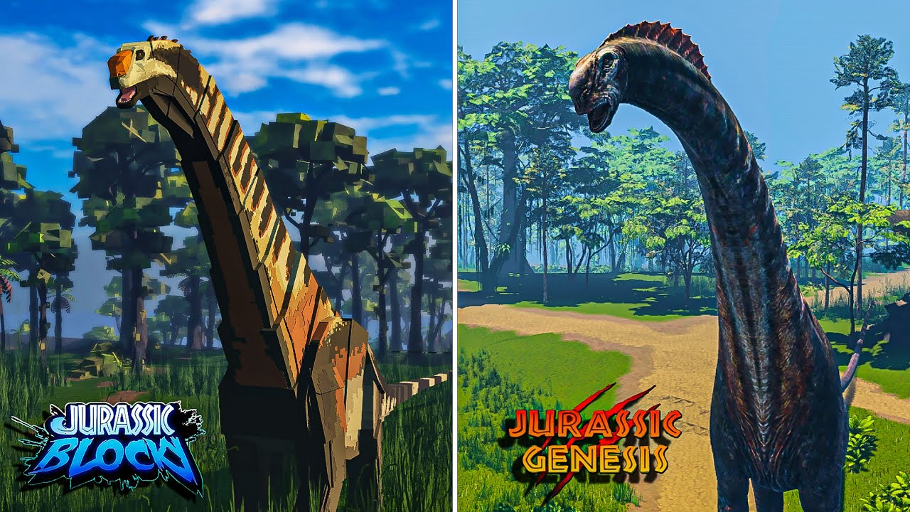 Jurassic Blocky vs Jurassic Genesis Model Comparison | Rebirth ...