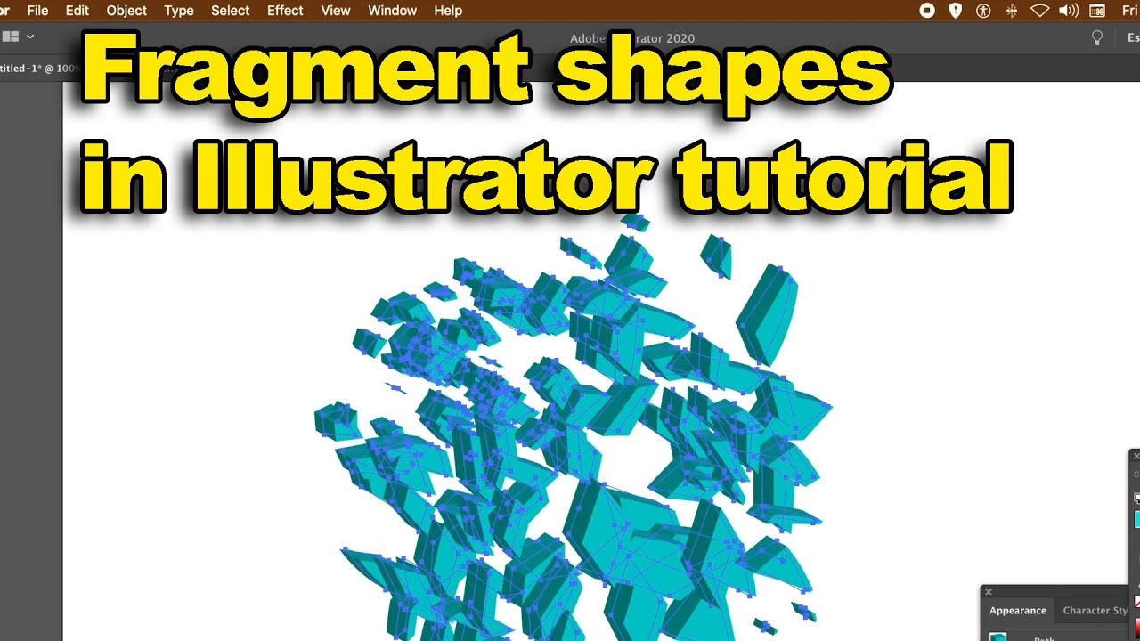 How To Fragment / Splinter Paths / Shapes In Illustrator - YouTube