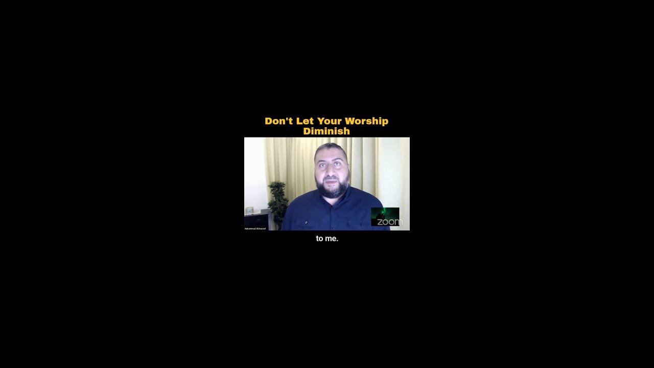 Don't Let Your Ibadah Dimish | Muhammad Alshareed #shorts - YouTube