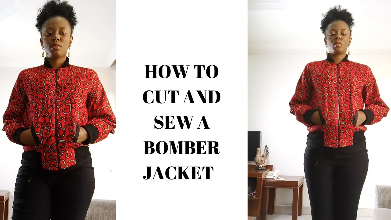 HOW TO CUT AND SEW A BOMBER JACKET - YouTube