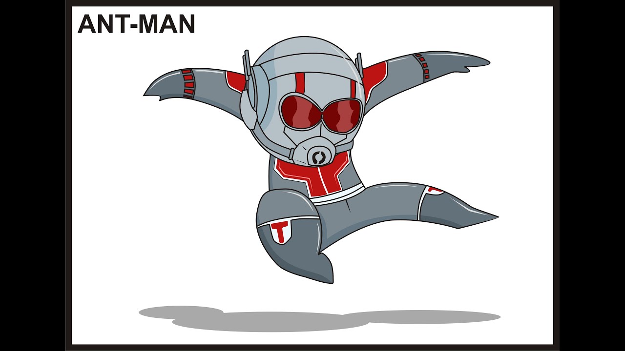 how to draw an ANTMAN in chibi style using coreldraw - YouTube