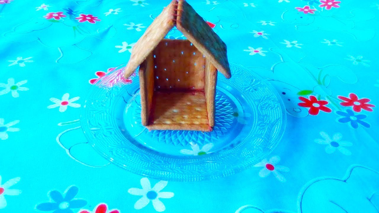 How To Make house with Biscuits - YouTube