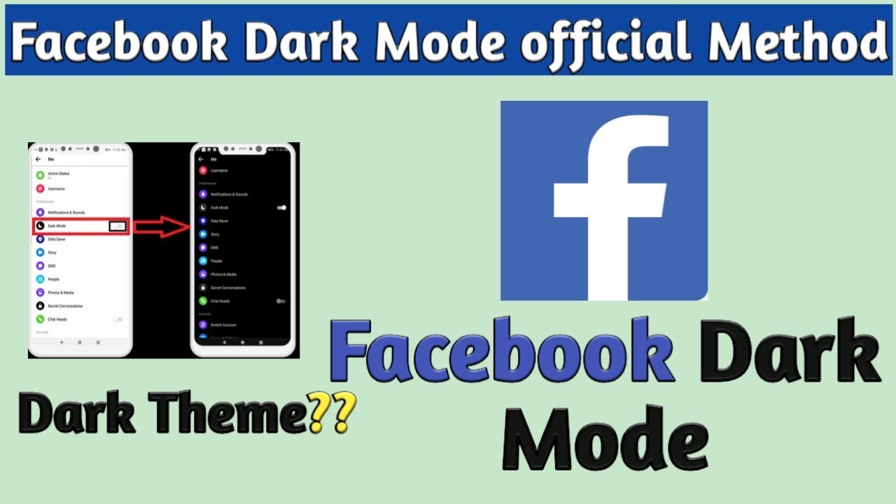 Facebook Dark Mode for all android mobiles || Universal dark Mode ...