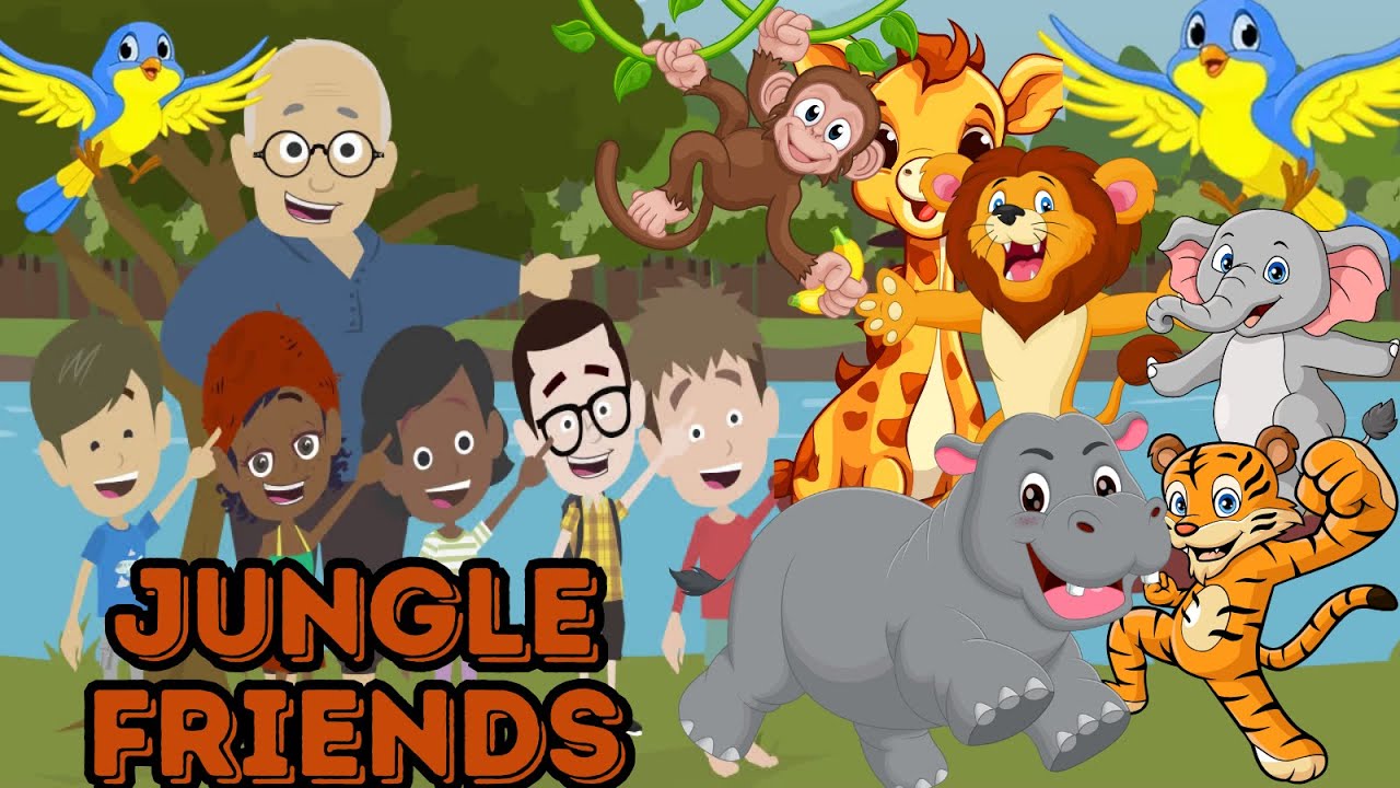 Jungle Friends Kids Song :Learn Animal Names| Kids Educational ...
