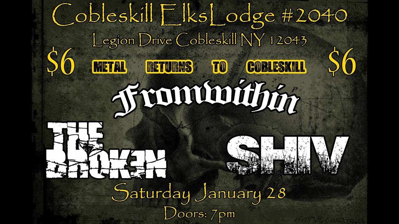 The Broken on 01/28/17 @ The Cobleskill Elks Lodge, Cobleskill, NY ...