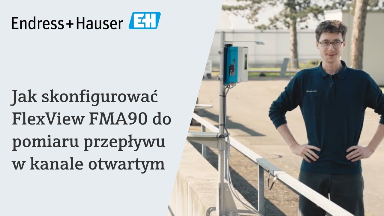 Jak skonfigurować FlexView FMA90 do pomiaru przepływu w kanale otwartym | #EndressHauser - YouTube