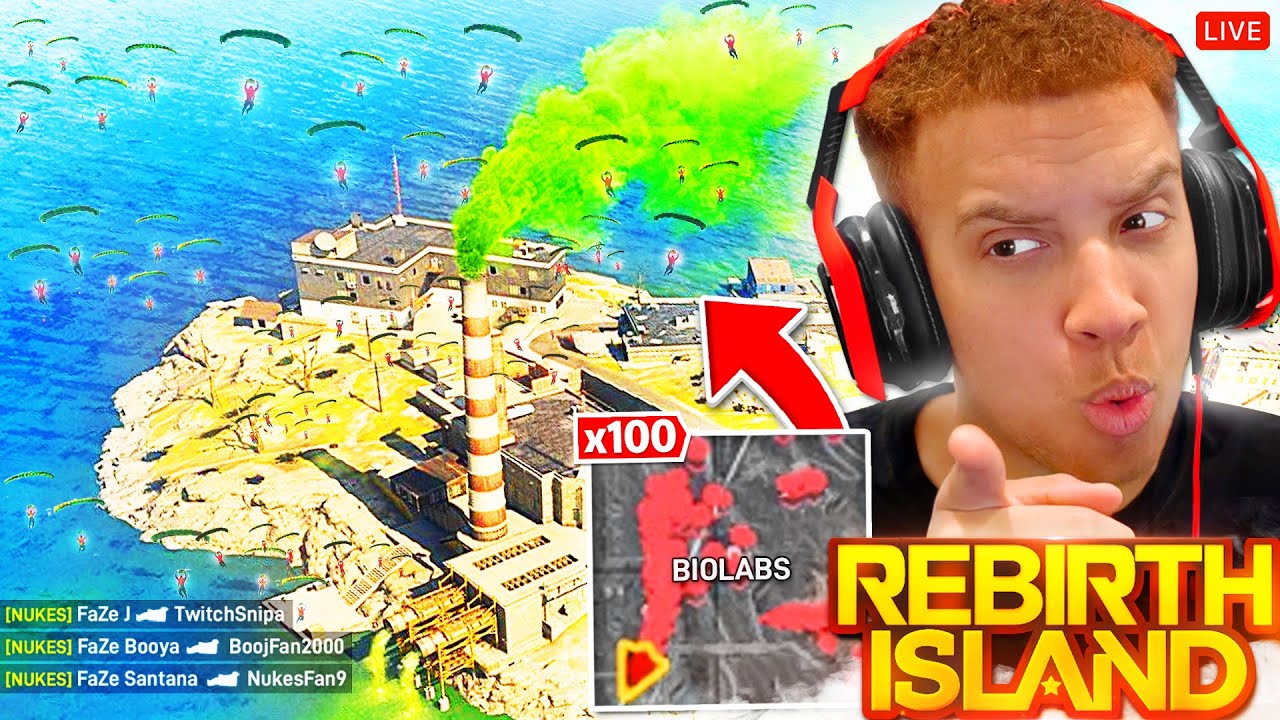 FaZe Nuke Squad vs 100 Streamsnipers on REBIRTH ISLAND! - YouTube