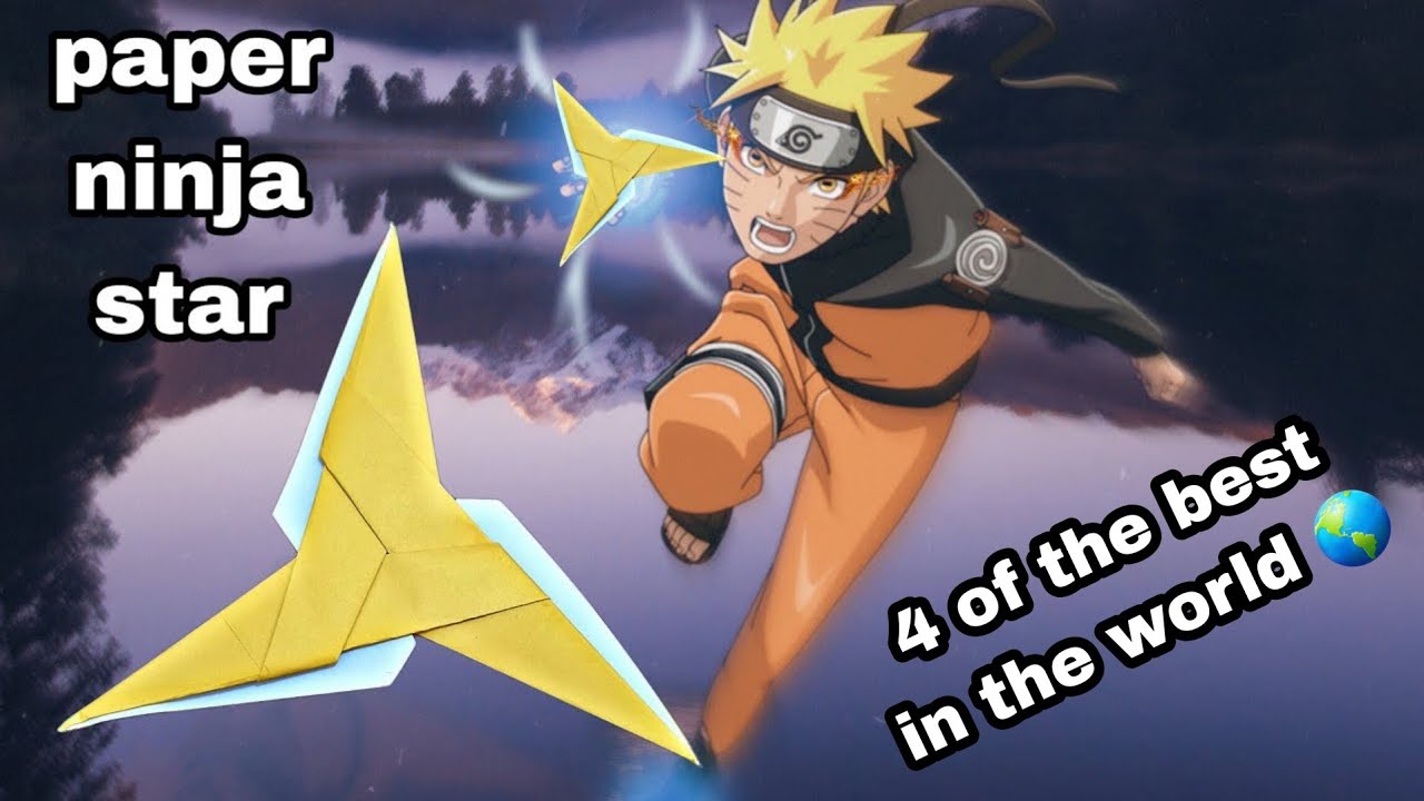 4 of the best paper ninja star in the world 🌎 👌 👏 Shuriken 忍者スター折り紙 ...