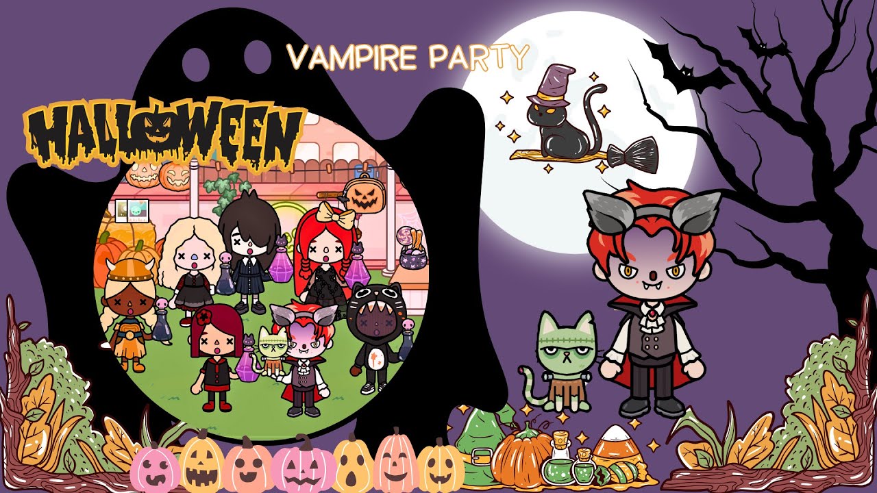 "Play Toca Boca on a Giant Screen: Halloween Party Night Adventure!"# ...