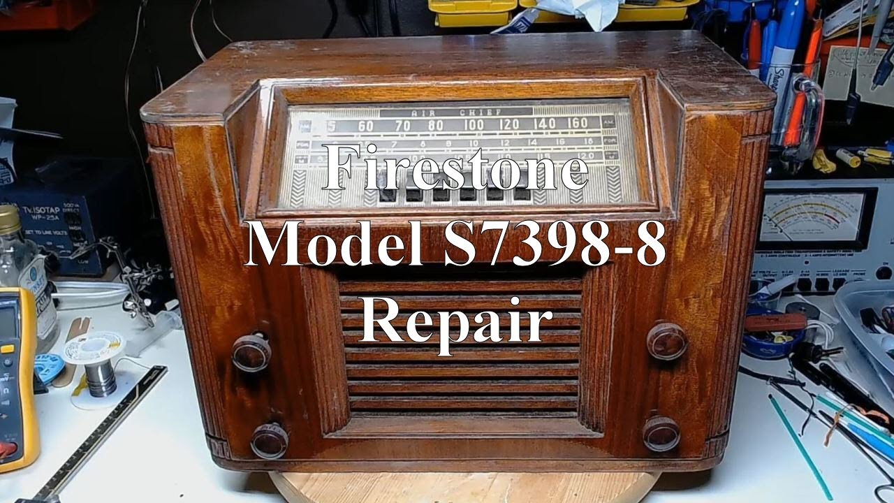 Firestone model S7398-8 AM tube radio repair - YouTube