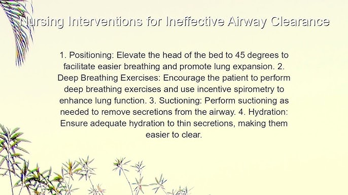 Nursing Care Plan For Ineffective Airway Clearance Breathing