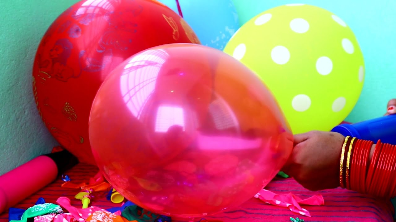 Blow To Pop Red Balloon // Balloon Pop Show ASMR - YouTube