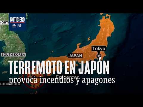 Terremoto de 7.1 en Japón provoca derrumbe de edificios e incendios en el sur del país