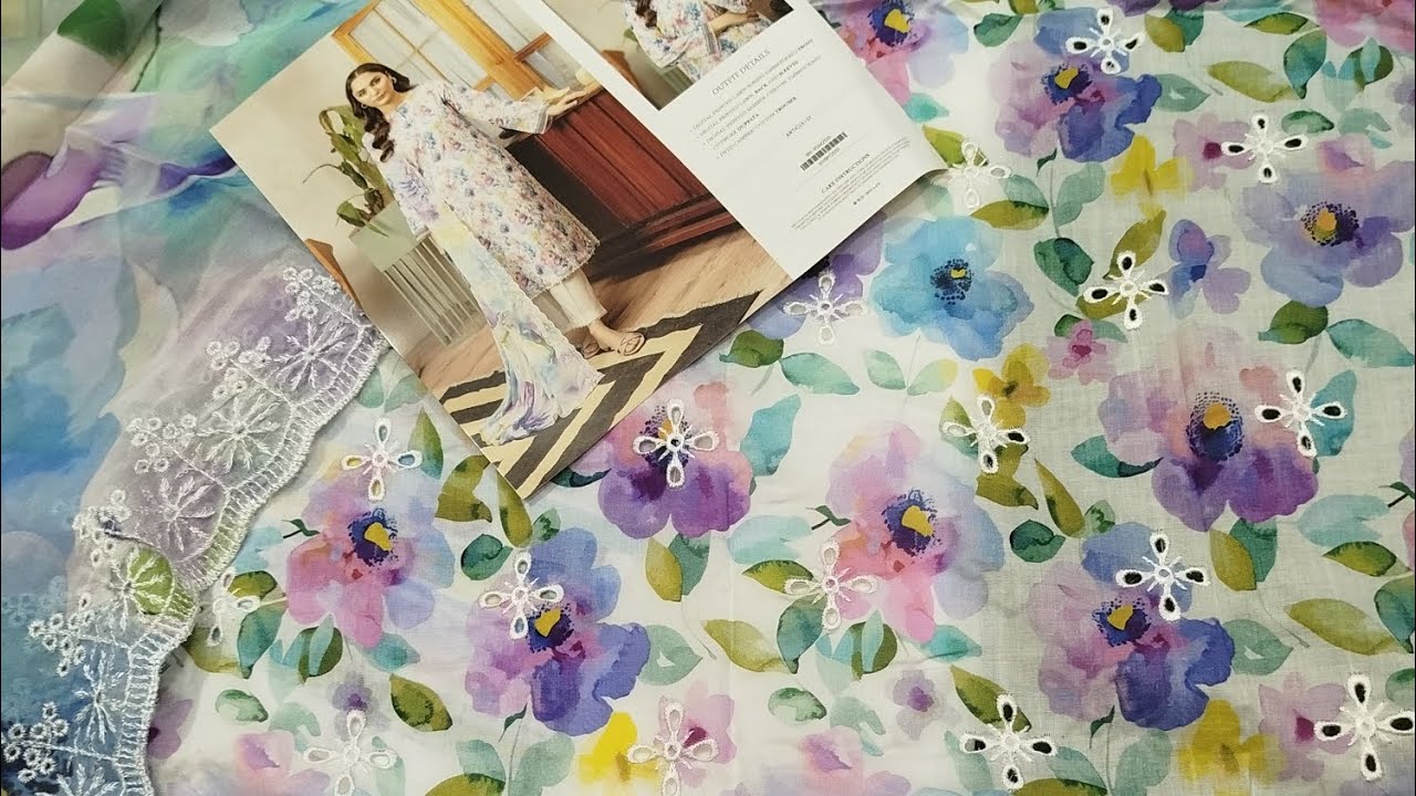 ROSEMIN by GULLJEE Beautiful boring Embroidered lawn WD Bamber chiffon ...