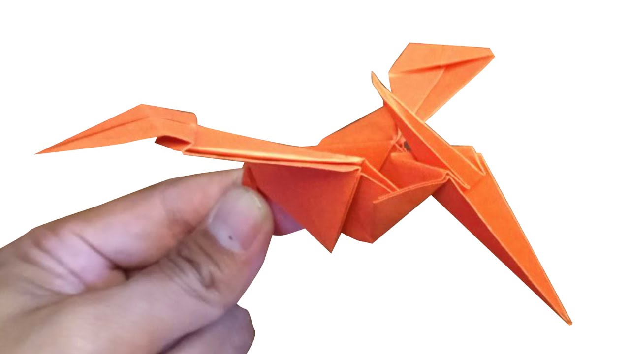 Cara Membuat Origami Dinosaurus Pterodactyl | How to Make Origami ...