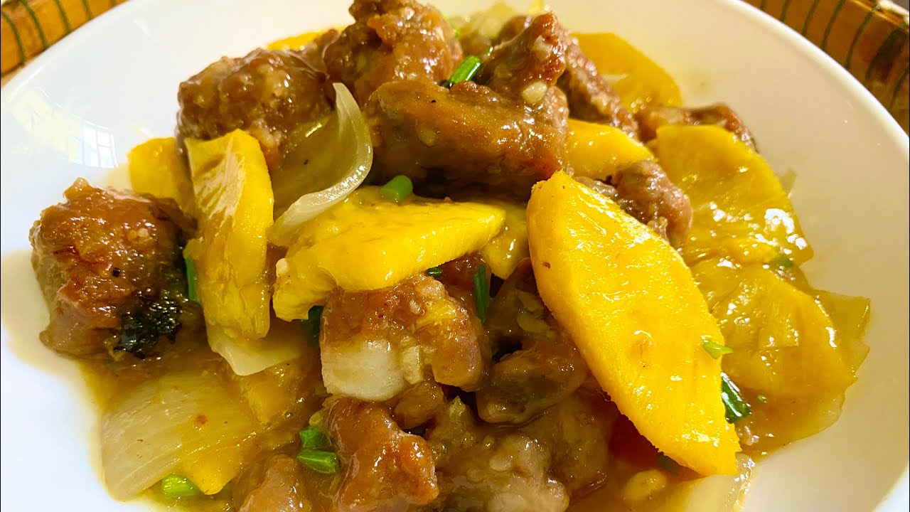 Pineapple Pork Ribs Recipe | ឆាជូអែមម្នាស់ឆ្អឹងជំនីជ្រូក | Sieb - YouTube
