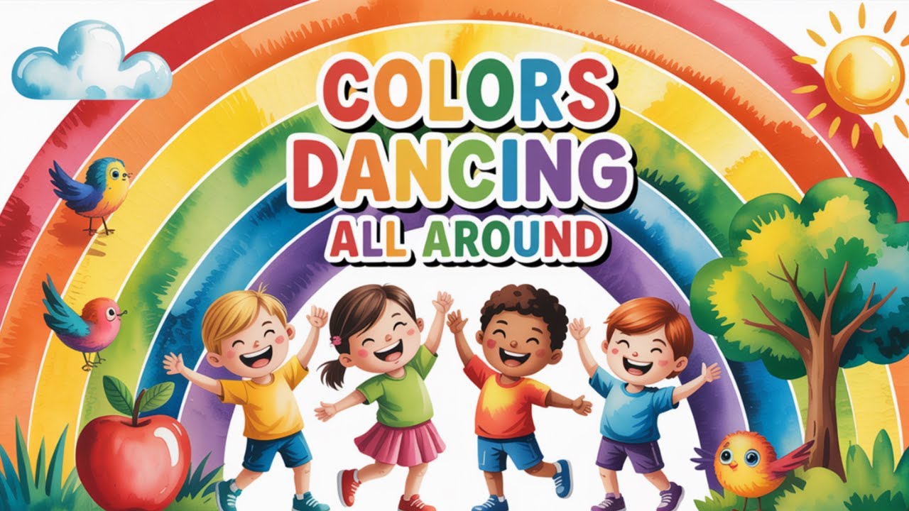 Colors Dancing All Around 🌈 | Fun Kids Poem | Learn Colors with Music ...
