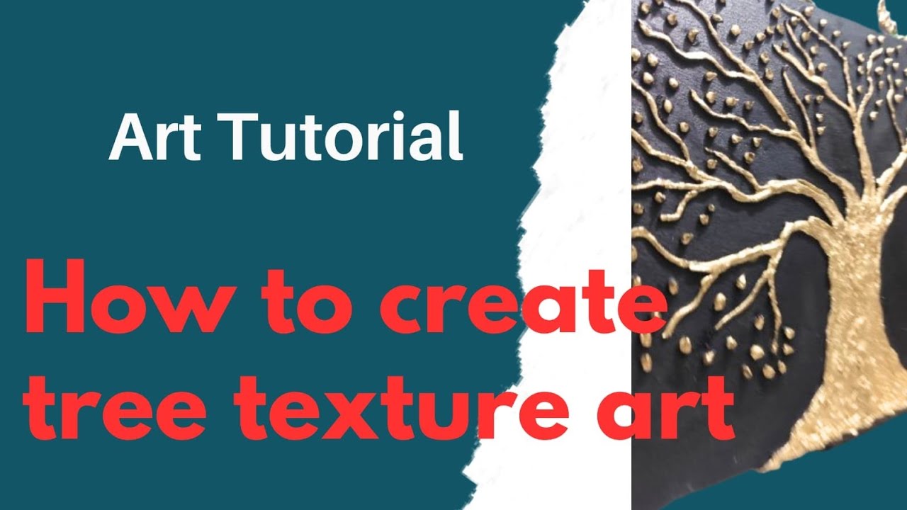 "How to Create Tree Texture Art | Step-by-Step Canvas Painting" - YouTube