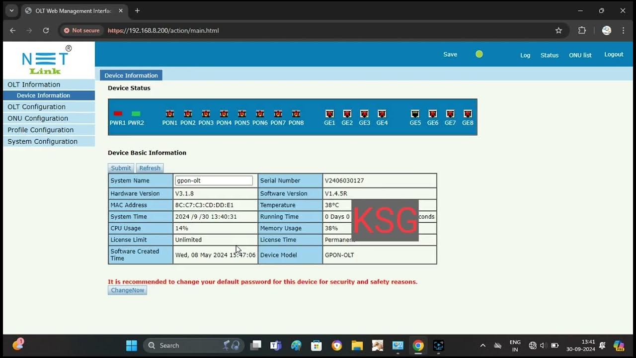 netlink olt configuration in telugu full configuration - YouTube